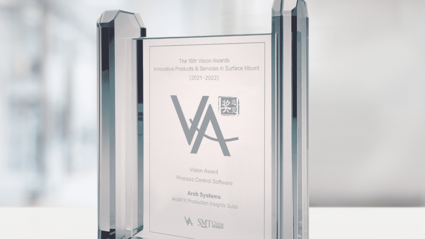 ArchFX Insights Wins 2022 SMT China Vision Award for Process Control